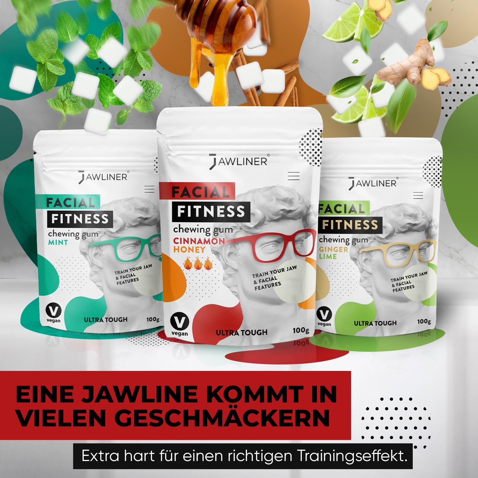 Mua JAWLINER Fitness Chewing Gum - Jawline Chewing Gum - Hard Chewing ...