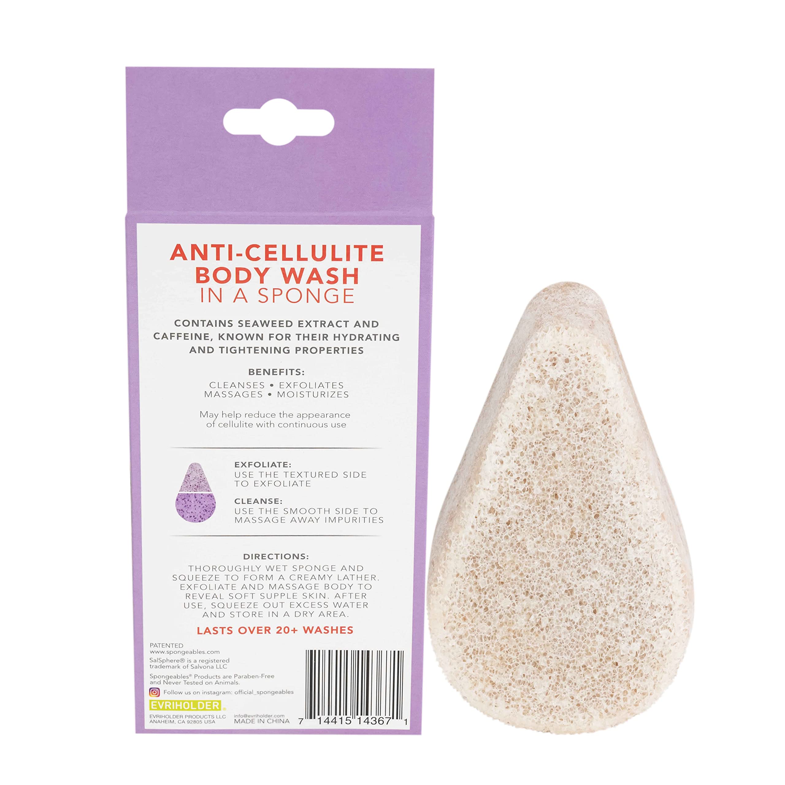 Mua Spongeables Anti-Cellulite Body Wash in a Sponge, Moisturizer and ...