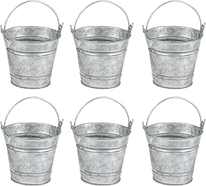 Amazon.com: Mini Buckets for Crafts and Party Favors (2.8 in, 6 Pack ...