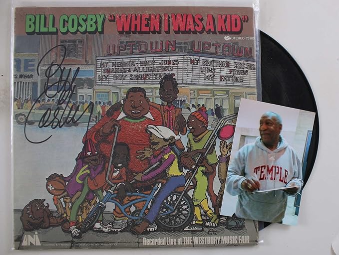 Bill Cosby Signed Autographed "When I Was a Kid" Comedy Record Album w ...