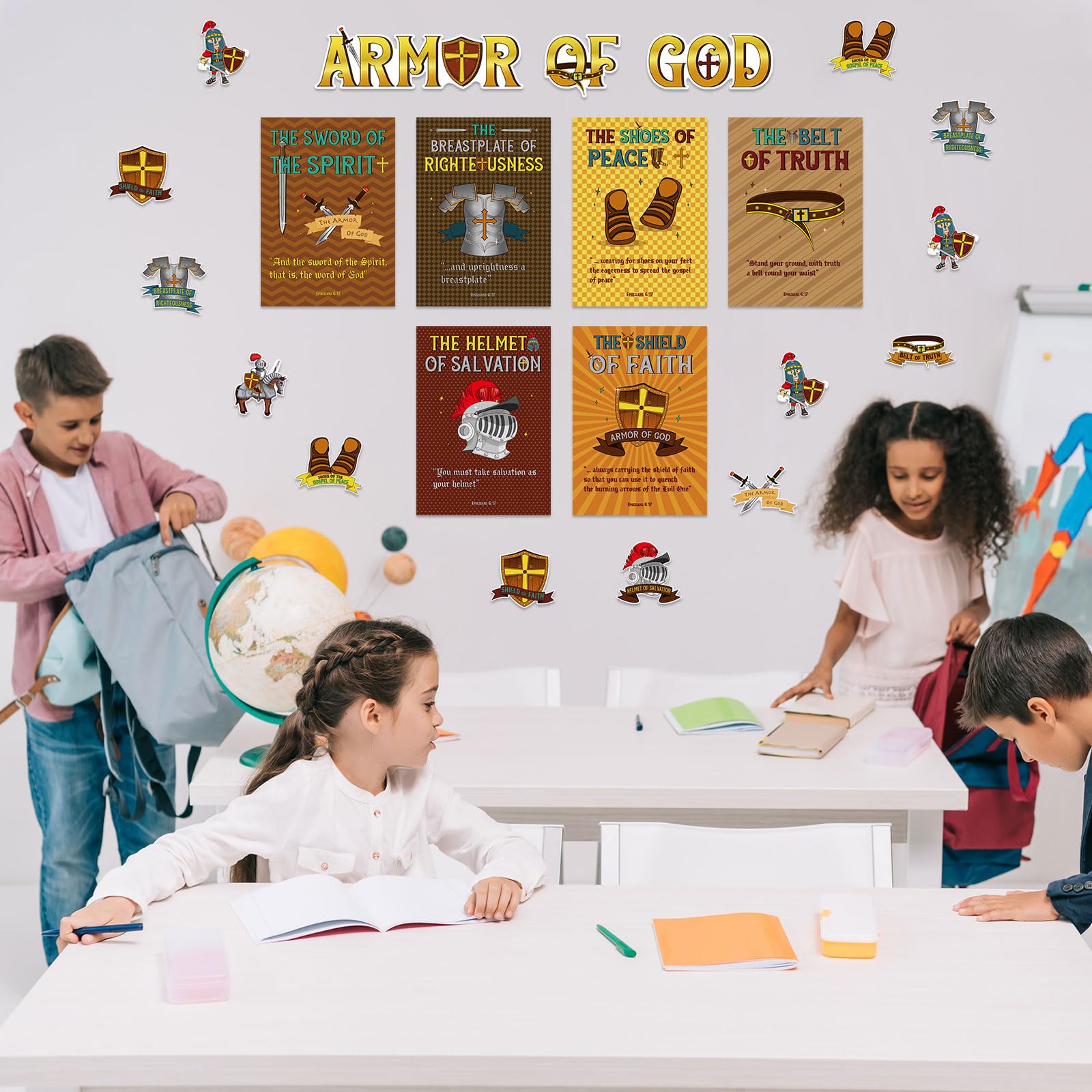Mua Harloon 41 Pcs Armor of God Bulletin Boards Religious Classroom ...