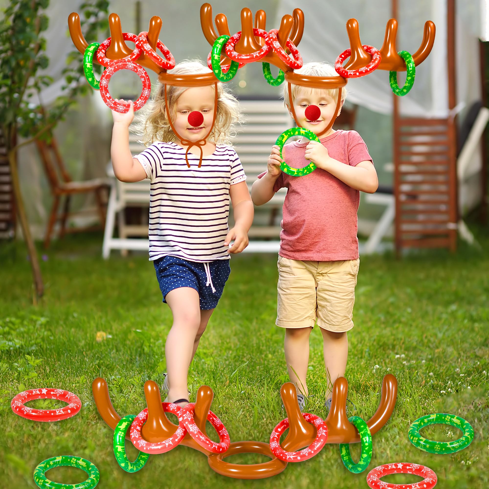 Mua 2-4 Players Inflatable Reindeer Antler Ring Toss Game for Christmas ...