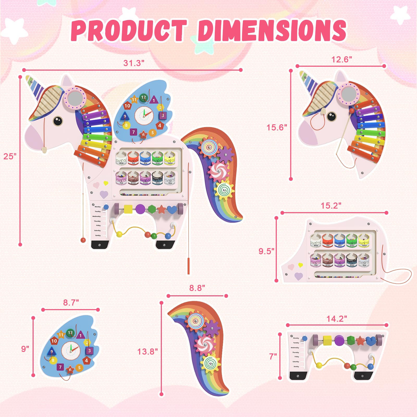 Mua Spacocld Unicorn Activity Wall Busy Board Panels - Sensory Wall ...