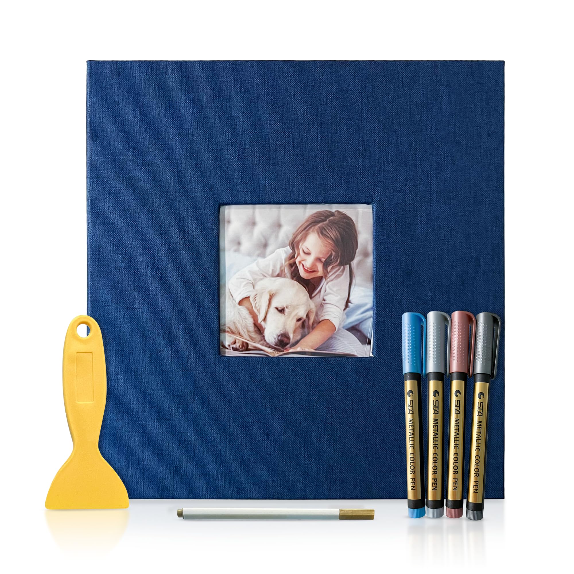 Large Photo Album Self Adhesive with Picture Display Window, 40 Pages ...