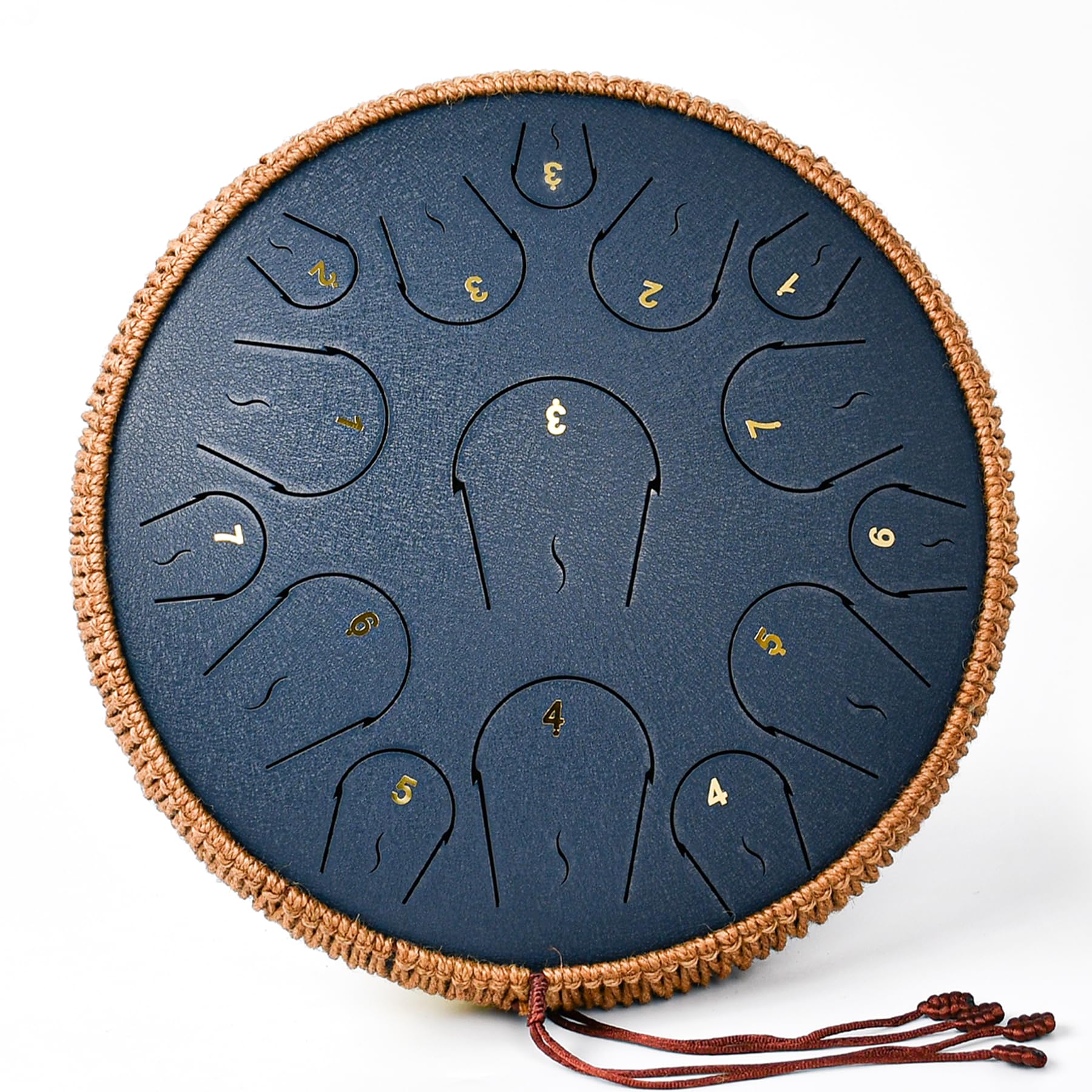 Steel Tongue Drum - 14 Inch 15 Note Tongue Drum - Hand Pan Drum with ...