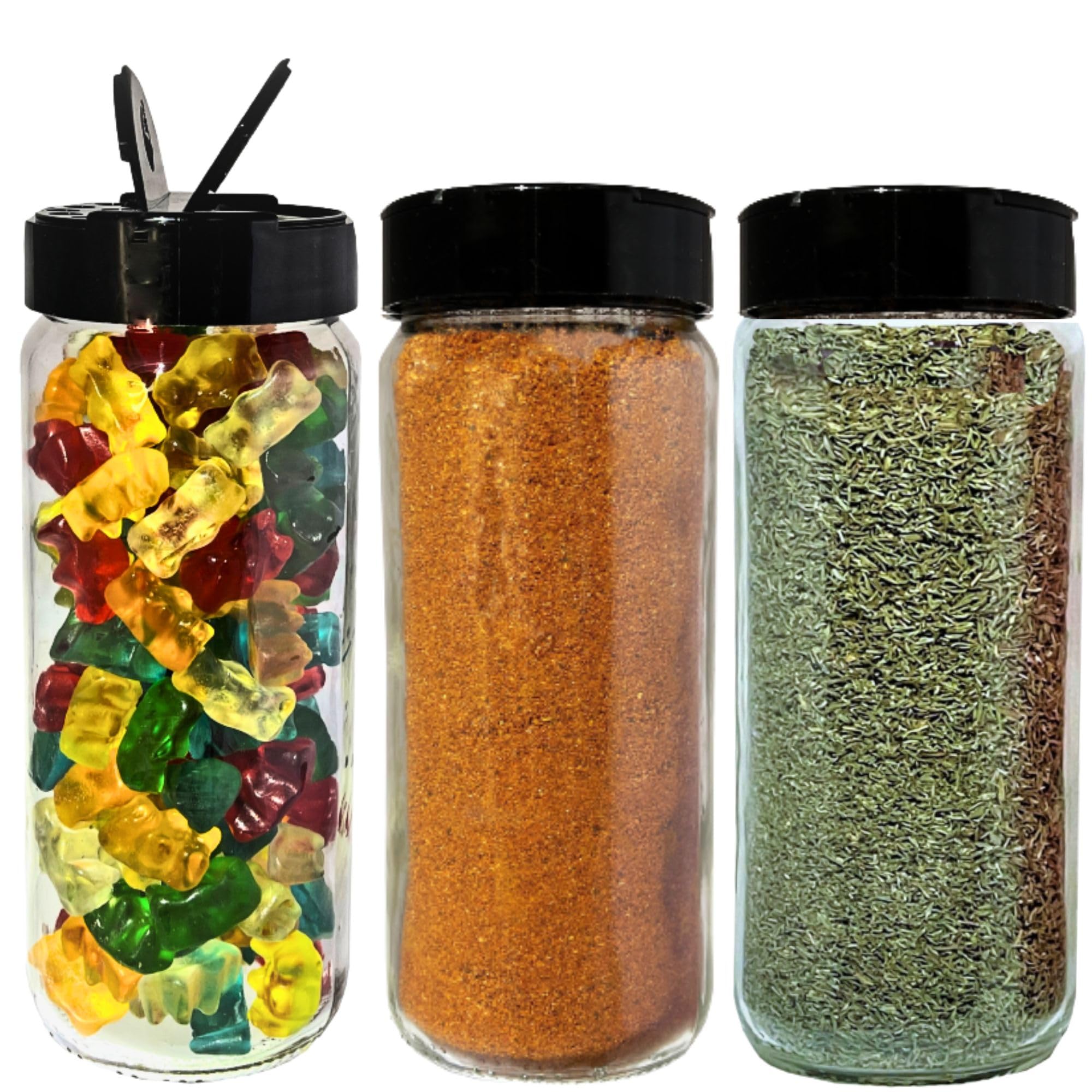 Premium Glass Spice Shakers - 16 oz Versatile Seasoning and Spice ...