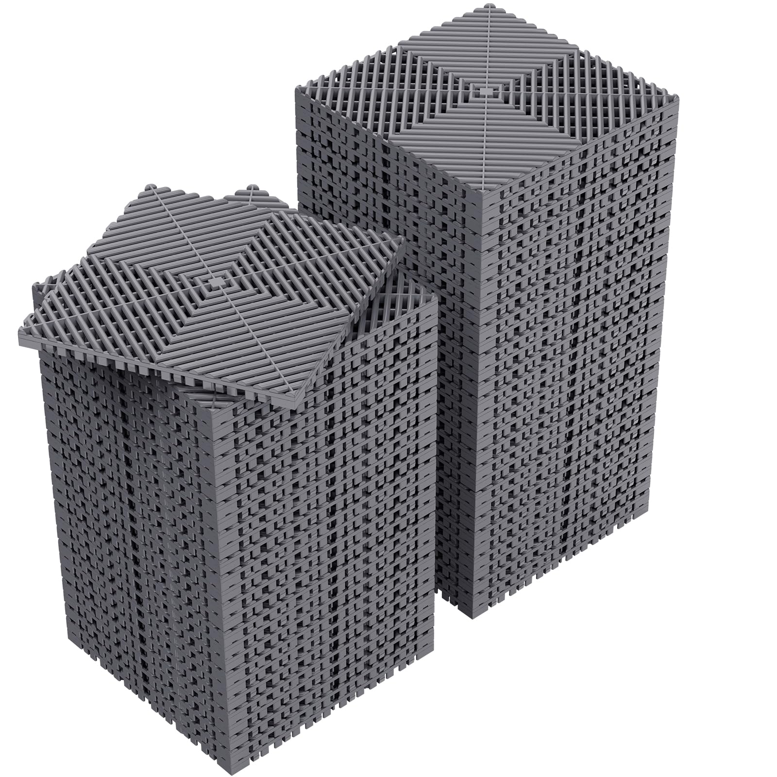 Jocoevol 60-Pcs Interlocking Tile, 12" x 12" Indoor/Outdoor Self ...