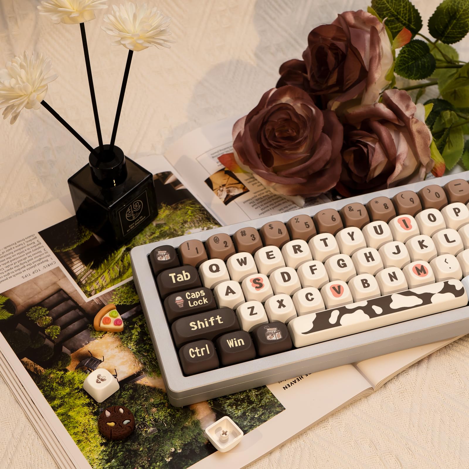 Mua JOLINTAL Round Coffee Keycaps, PBT MOA Keycaps, Dye-Sub Custom ...