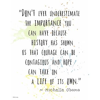 Amazon.com: Wall Art Print ~ MICHELLE OBAMA Famous Quote: 'Success ...