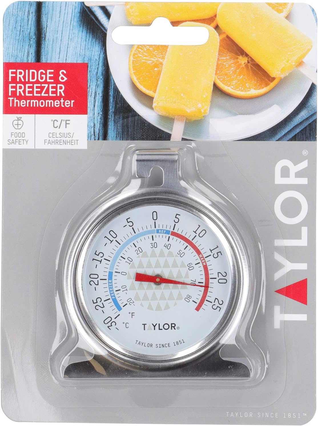 Taylor Fridge Freezer Thermometer, Accurate Multi-Functional Kitchen ...