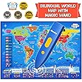 Amazon.com: Qiaojoy Bilingual Interactive World Map for Kids Learning ...