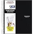 Amazon.com : Five Star Spiral College Ruled Notebook, 5 Subject, Wired ...