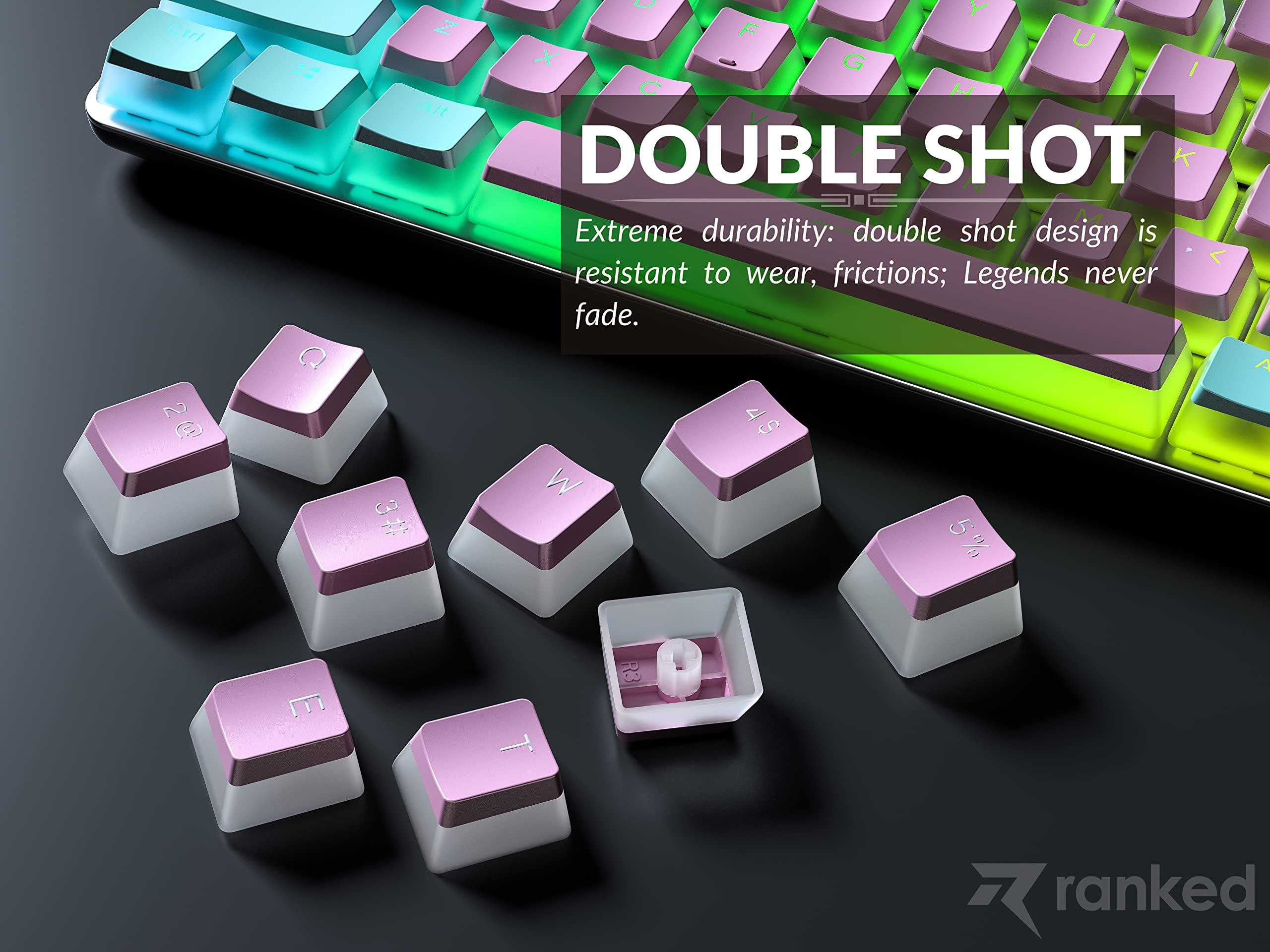 Mua Ranked Pudding PBT Keycaps | 112 Double Shot Translucent ANSI US ...