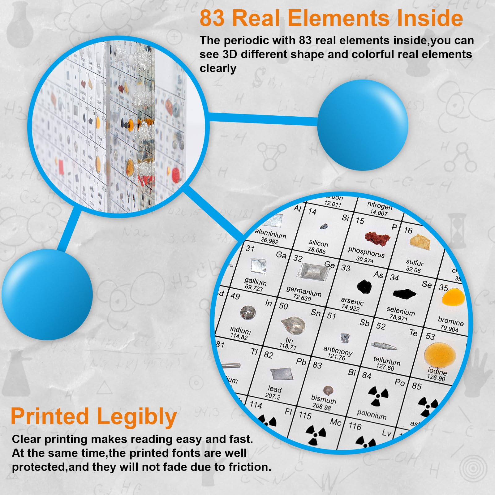 Mua Periodic Table with Real Elements Inside - 83 Kinds of Real ...