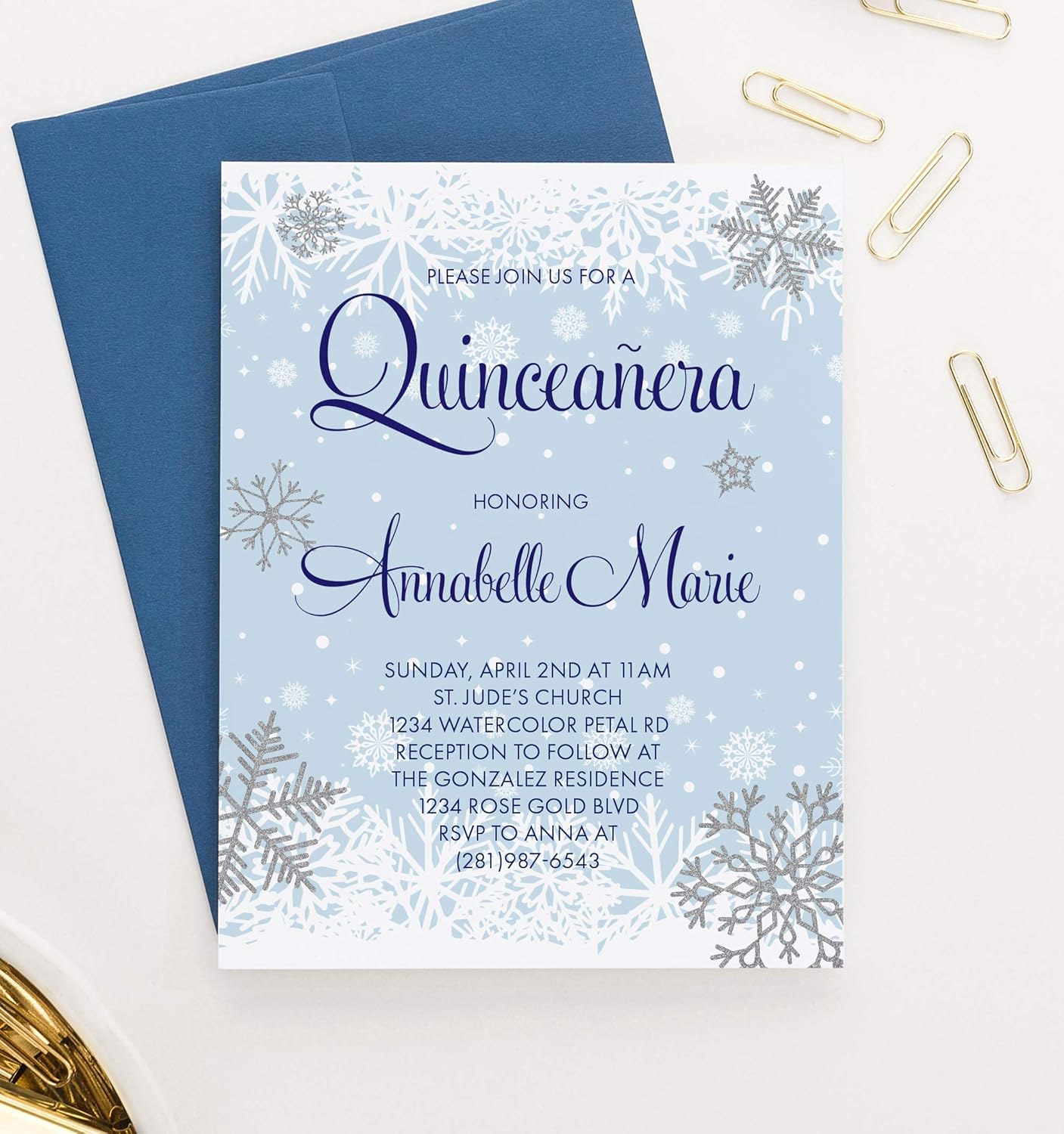 Amazon Winter Wonderland Quinceanera Invitations Quinceanera 