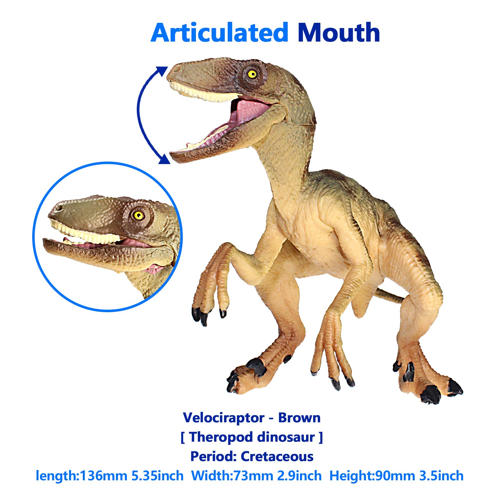 Mua FUNSHOWCASE Dinosaur Figure Velociraptor Diorama Toy Model Tan trên ...