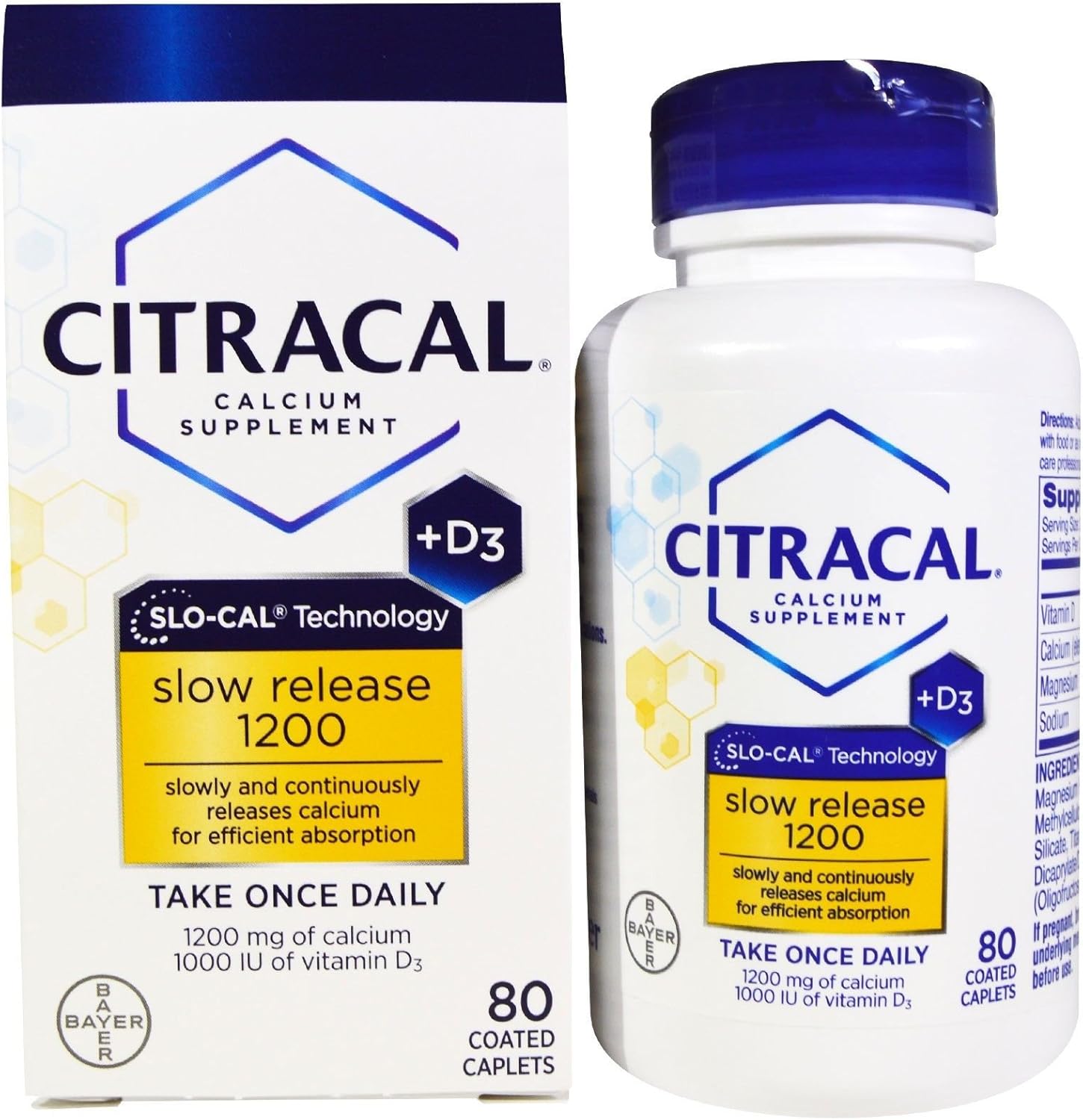 Amazon.com: Citracal Calcium Slow Release 1200 + D3 Supplement Coated ...