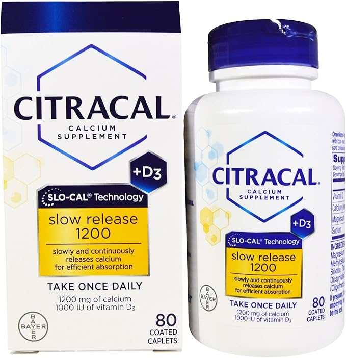 Amazon.com: Citracal Calcium Slow Release 1200 + D3 Supplement Coated ...