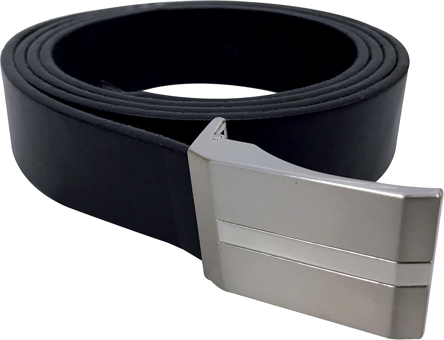 Mens Extra Long 100% PU Synthetic Leather Black Casual Belt for Jeans ...