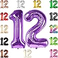 Amazon.com: KatchOn, Huge Purple 12 Balloon Number - 40 Inch | Purple ...