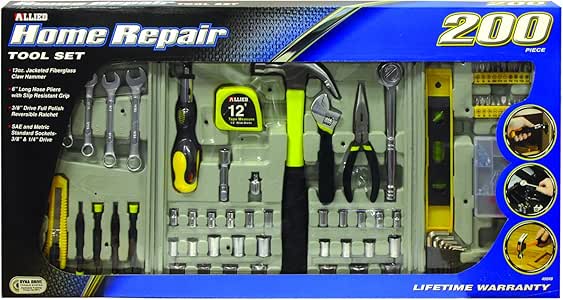 Allied International 49048 Home Repair 200 piece Tool Set - Hand Tool ...