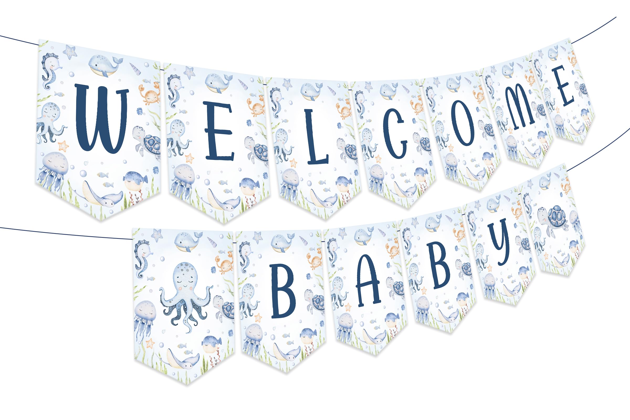 Sursurprise Under the Sea Baby Shower Decorations, Ocean Animals ...