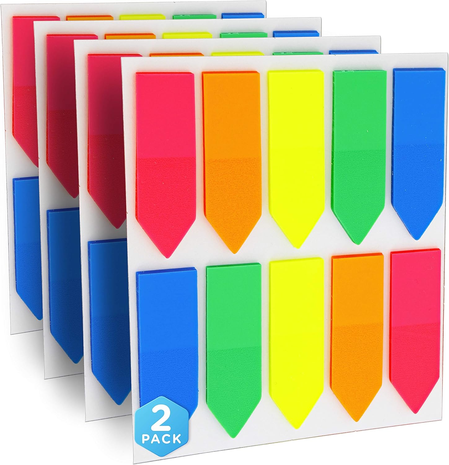 Amazon.com : Transparent Arrow Page Flags, Neon Assorted Colors, Page ...