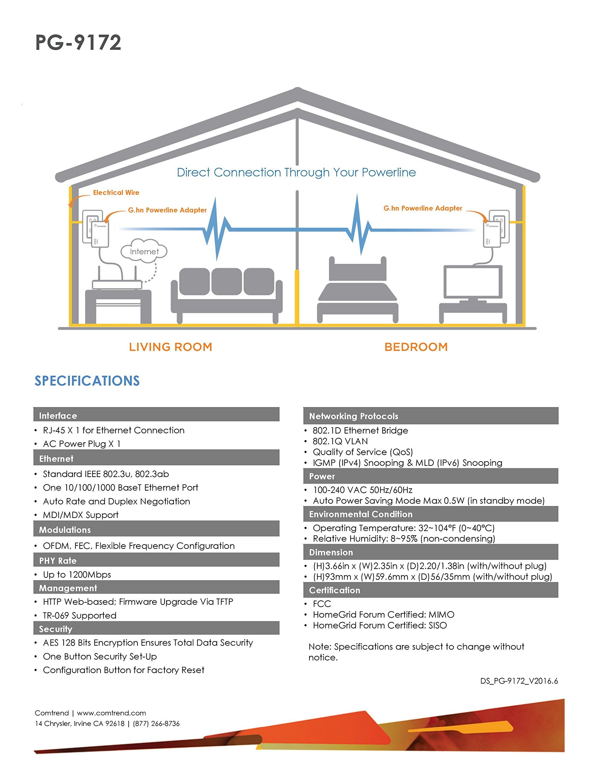Mua Comtrend G.hn 1200 Mpbs Powerline Ethernet Bridge Adapter 2-Unit ...