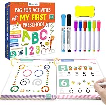 Joy Cat Busy Book HOQEEWIPE Reusable Preschool Workbook - 60 Page ...