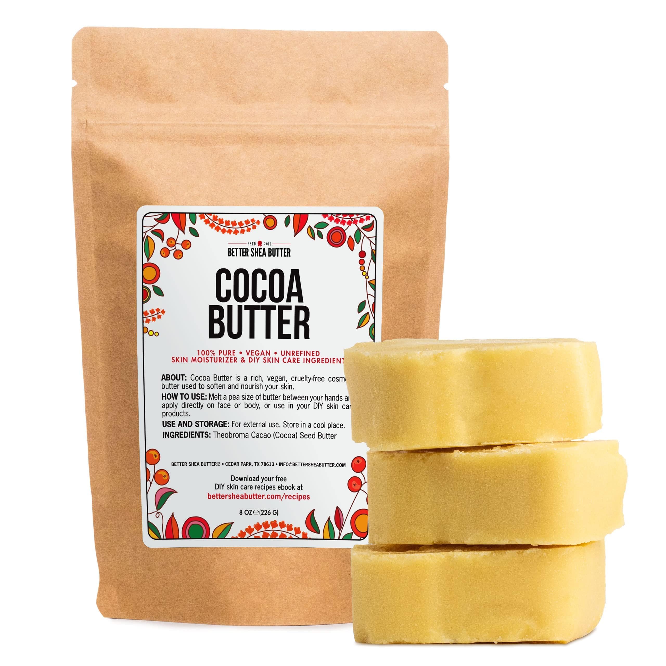 Mua Better Shea Butter Cocoa Butter - 8 oz Block, Deeply Moisturizes ...