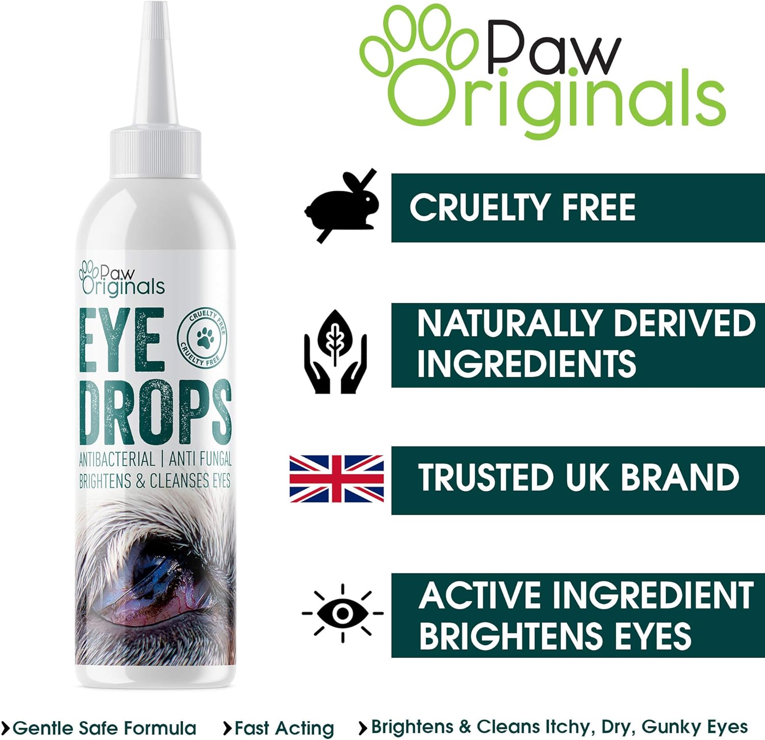 Paw Originals Dog Eye Drops – Antibacterial & Anti Fungal Formula ...