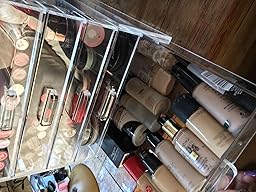 Beautify 6 Tier Clear Acrylic Cosmetic Makeup Cube Organiser With 5 ...