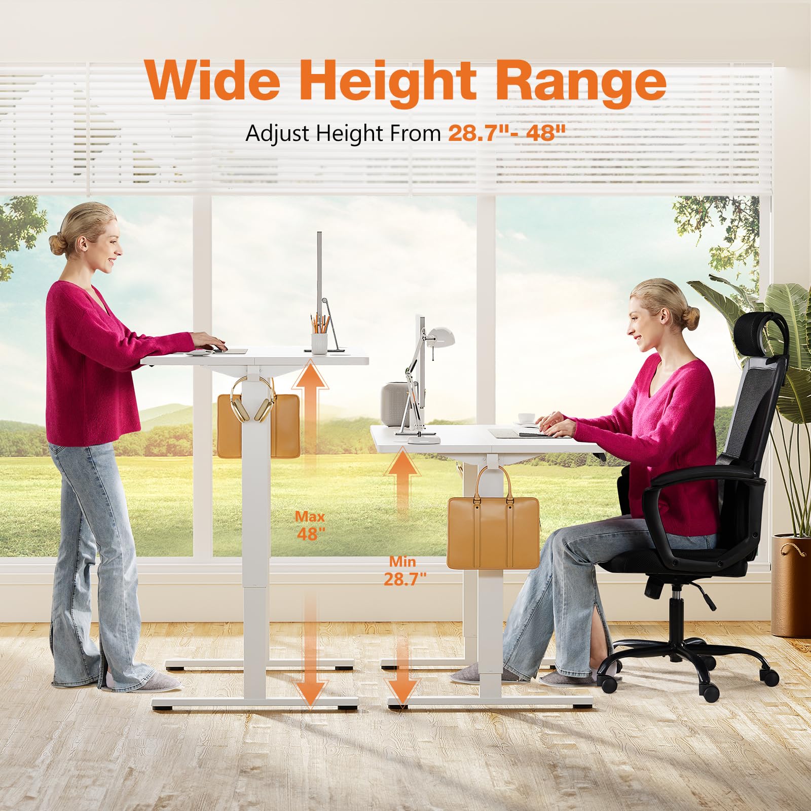Mua Sweetcrispy Standing Desk Adjustable Height, 48inch Electric Sit ...
