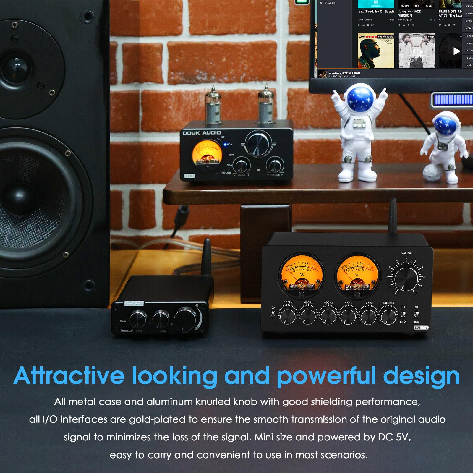 Mua 5 Band Equalizer Bluetooth EQ Preamp for Home Stereo/Computer Speaker/Amplifier with VU ...