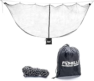 Amazon.com: Foxelli XL Hammock Net – 12ft Net for Hammocks, Lightweight ...