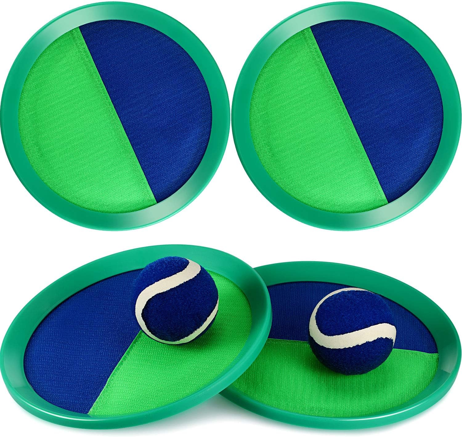 Paddle Toss and Catch Ball Set Toss and Catch Paddle Game Disc Set with ...