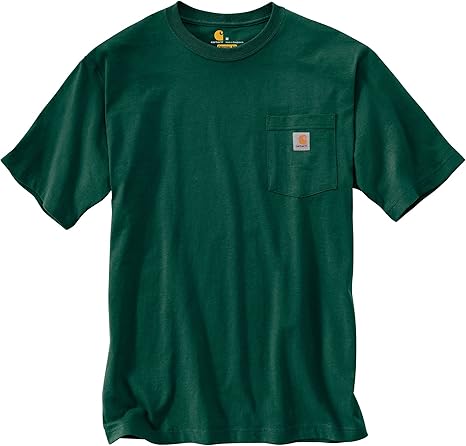 Amazon.com: Carhartt Men's Workwear Pocket S/S Tee - Tall Hunter Green ...