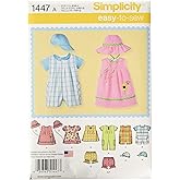 Amazon.com: Simplicity 1813 Vintage Fashion Baby's Hat, Underwear ...