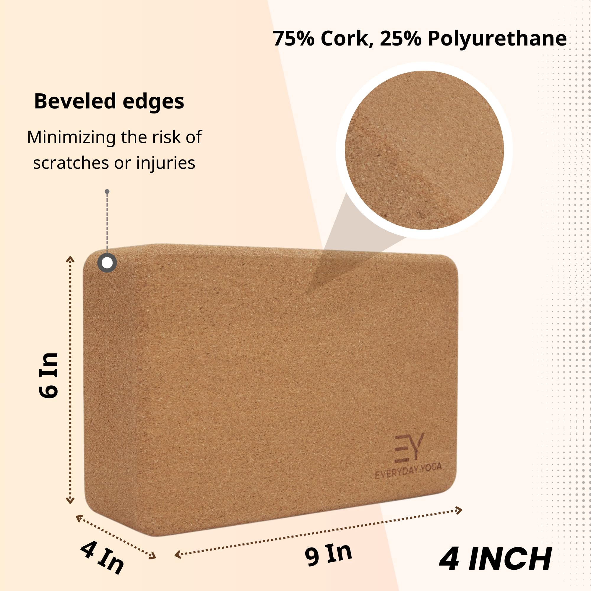 Mua Everyday Yoga High Density Cork Wood Yoga Block - Improve Strength ...