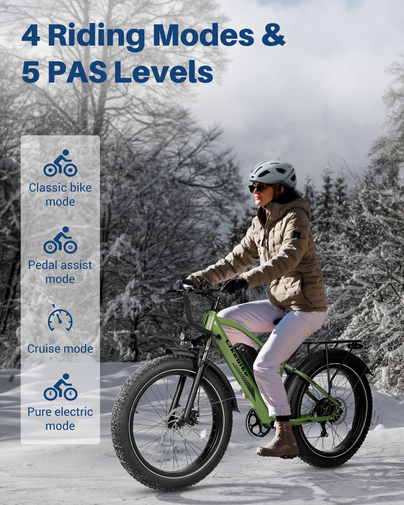 Mua Electric Bike for Adults,Peak 720W E Bikes for Men,26" Fat Tire ...