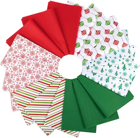 Amazon.com : Whaline 120 Sheets Christmas Tissue Paper, Assorted Design ...