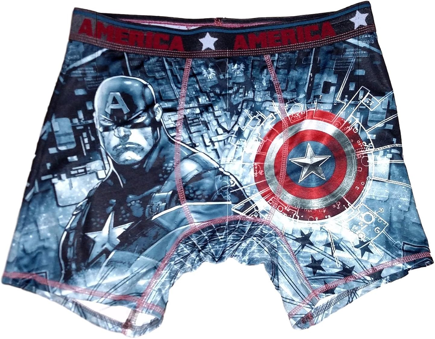 Briefly Stated Men's Marvel Universe Boxer Briefs, Blue, X-Large ...