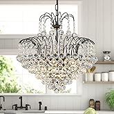 Flush Mount Ceiling Light, 2 Lights Wood Beaded Chandelier,Farmhouse ...