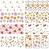 Amazon.com: AFRITEE UV DTF Cup Wraps - 8 Sheets Strawberry UV DTF Glass Cup Wrap Transfer Decals ...