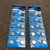 Amazon | LR44 アルカリ ボタン電池 サンコム 電卓/ゲーム/カメラ/ICライター/腕時計/LEDキャンドル/万歩計/補聴器/ラジオ (4シート) | SUNCOM | 乾電池