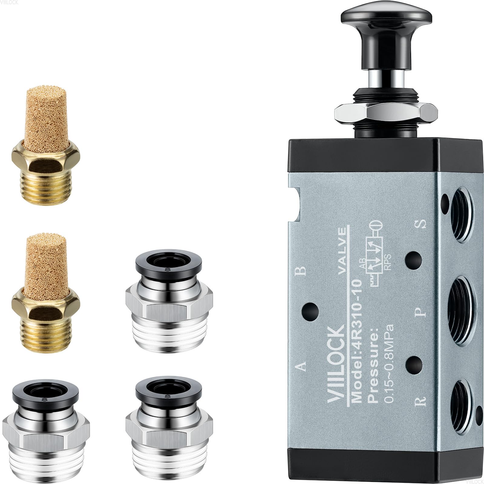 Mua Pneumatic Air Hand Lever Valve, 5 Way 2 Position 3/8”NPT Solenoid Valve Manual Control ...