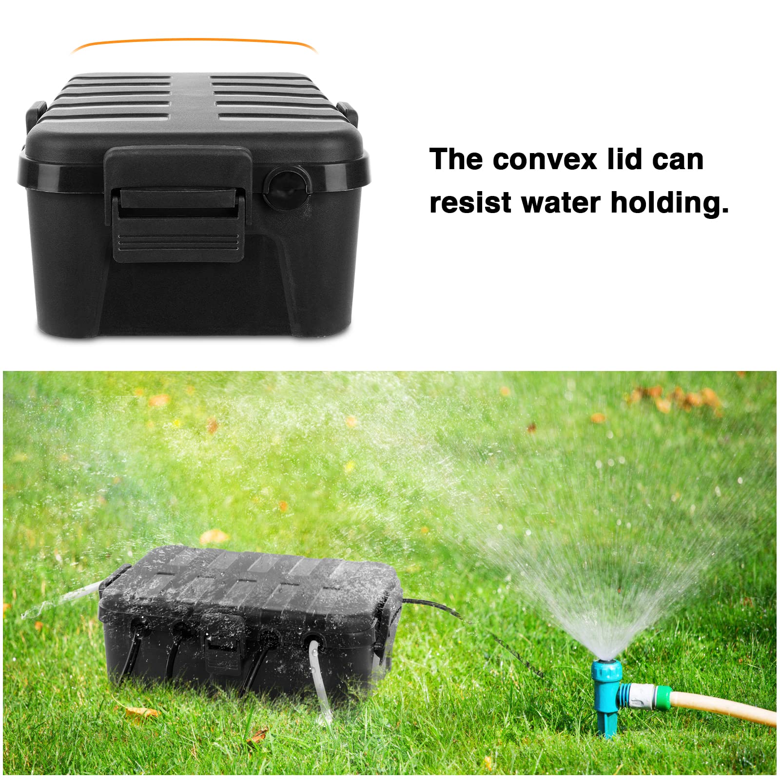 Flemoon Large Outdoor Electrical Box (12.5 X 8.5 X 5 Inch), IP54 Waterproof Extension Cord Cover ...