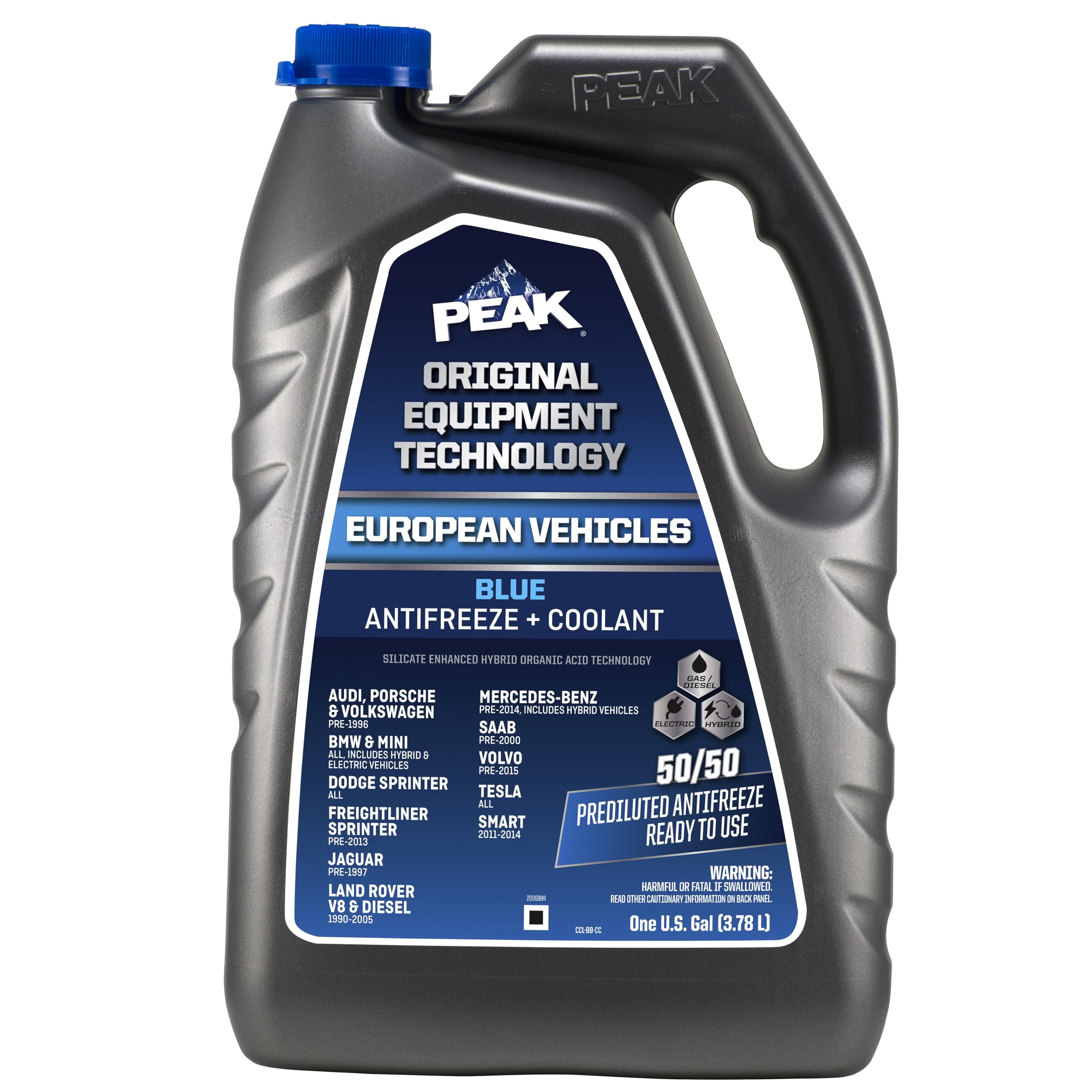 PEAK OET Extended Life Blue 50/50 Prediluted Antifreeze/Coolant for ...