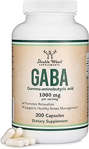 Amazon.com: GABA Supplement (300 Capsules, 1,000mg per Serving ...