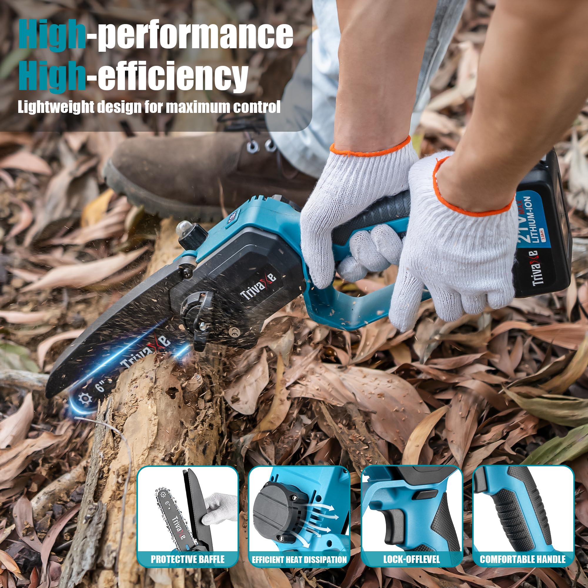 Mua Electric mini chainsaw, Portable Electric Chainsaw,6 Inch Handheld ...